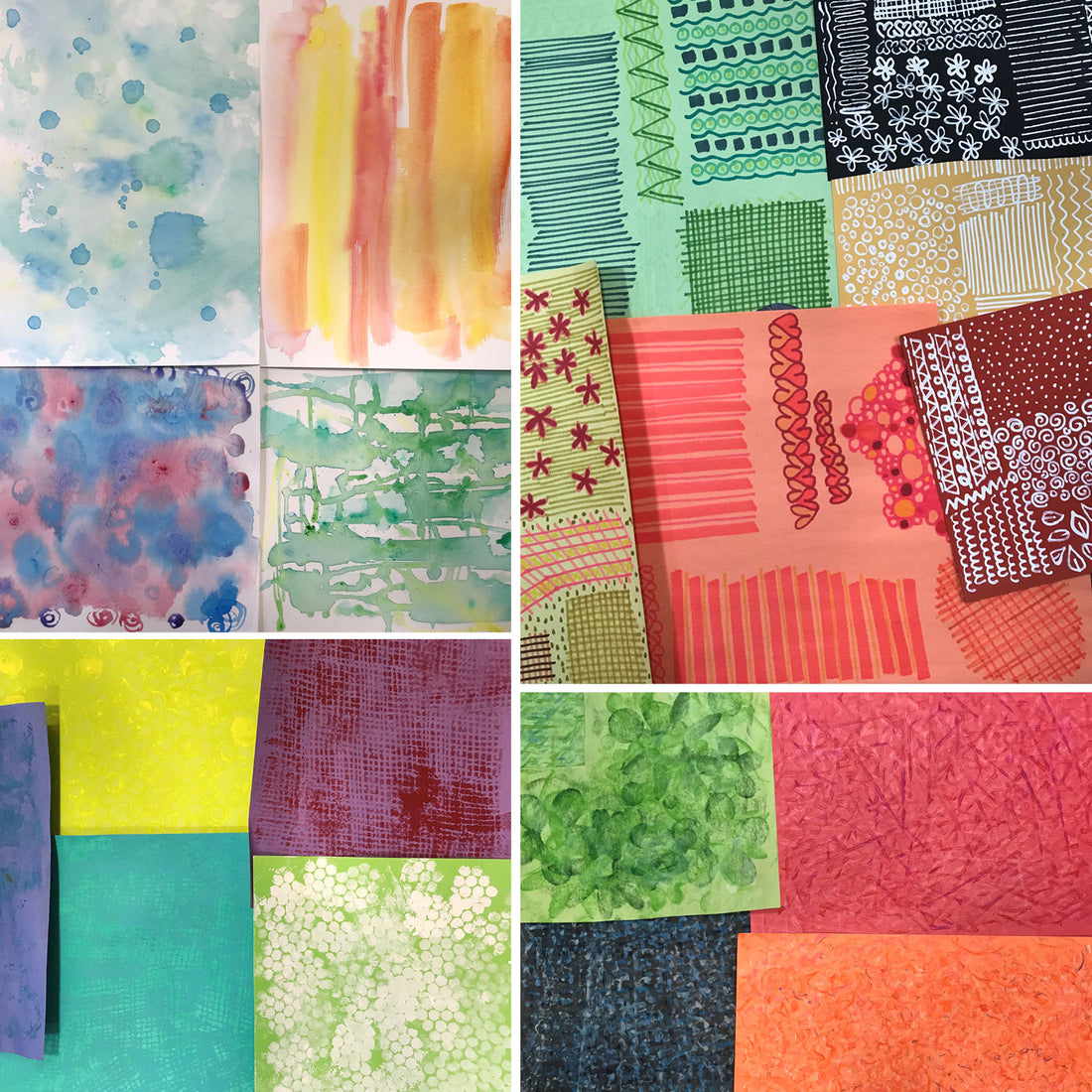 Creating Texture For Paper Collage Kim Dettmer Art