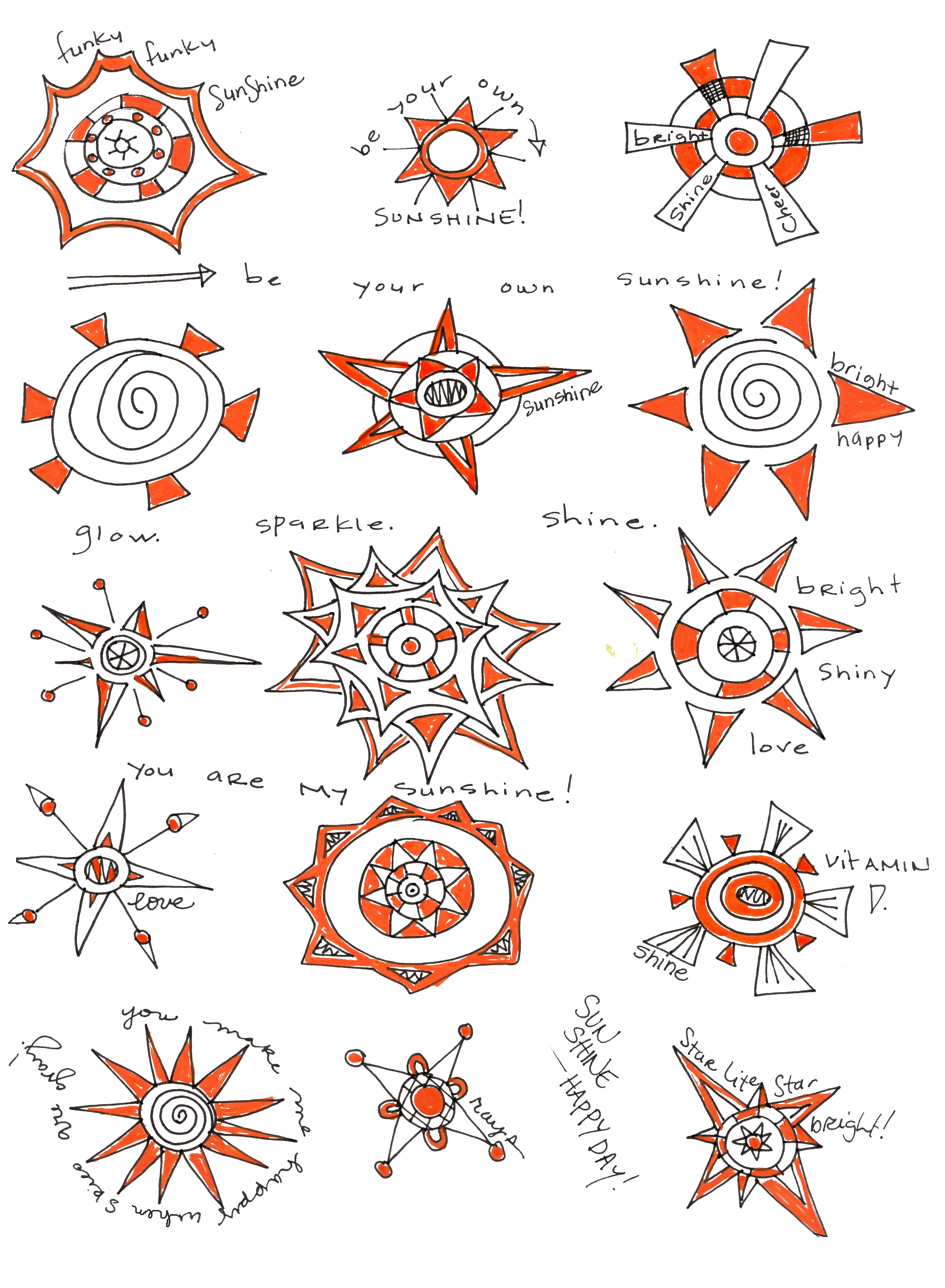Funky Funky Sunshine Doodles. – Kim Dettmer Art